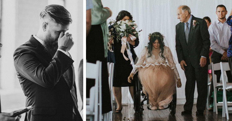 Groom Watches In Tears As Paralyzed Bride Stands Up And Walks Down ...