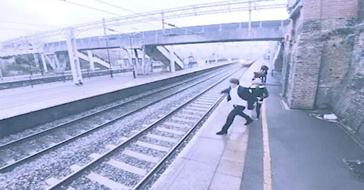 Footage Of English Woman Saving Man From Train Tracks - InspireMore