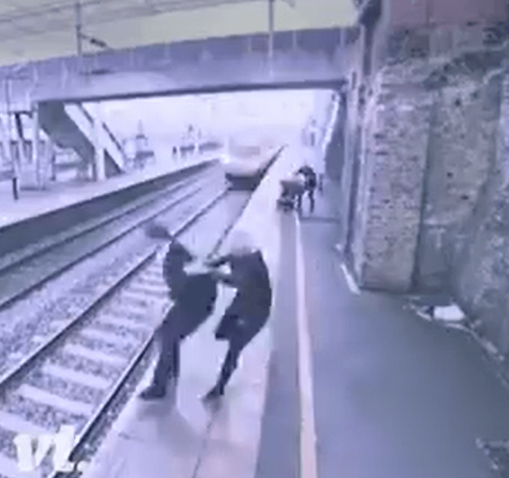 Footage Of English Woman Saving Man From Train Tracks - InspireMore