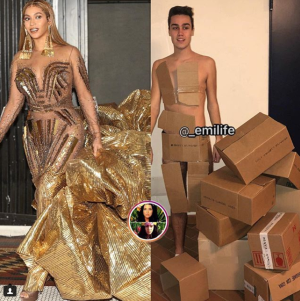 Emanuele Ferrari Recreates Outrageous Celebrity Outfits. -InspireMore