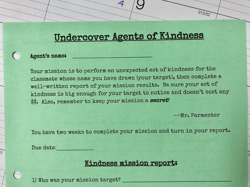 Justin Parmenter Teaches Kindness With Unusual Assignment —InspireMore