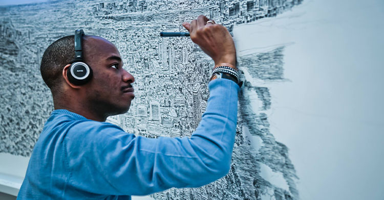 Artist With Autism Draws Breathtaking Cityscapes From Memory. -InspireMore