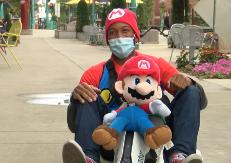 This Man Is Dressing Up As Mario And Driving Around In A Go-Kart To ...
