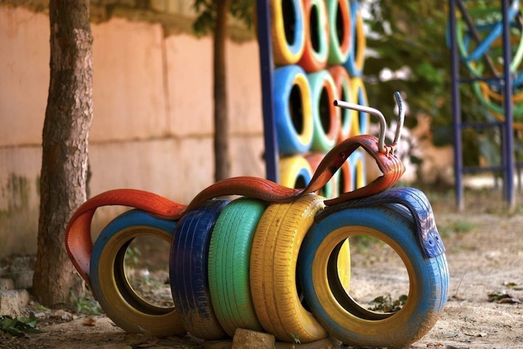 This Nonprofit Is Transforming Old Tires Into Colorful Playgrounds For ...