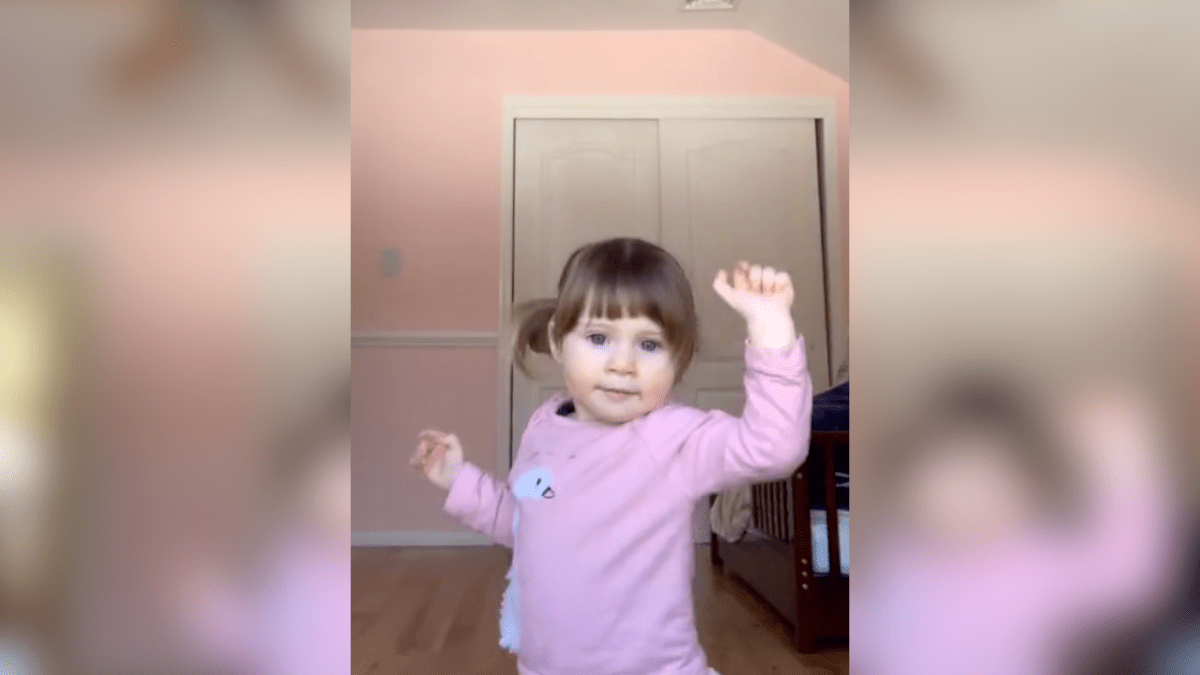 Mom Leaves While Phone Is Recording & Captures Toddler's Cutest Dance