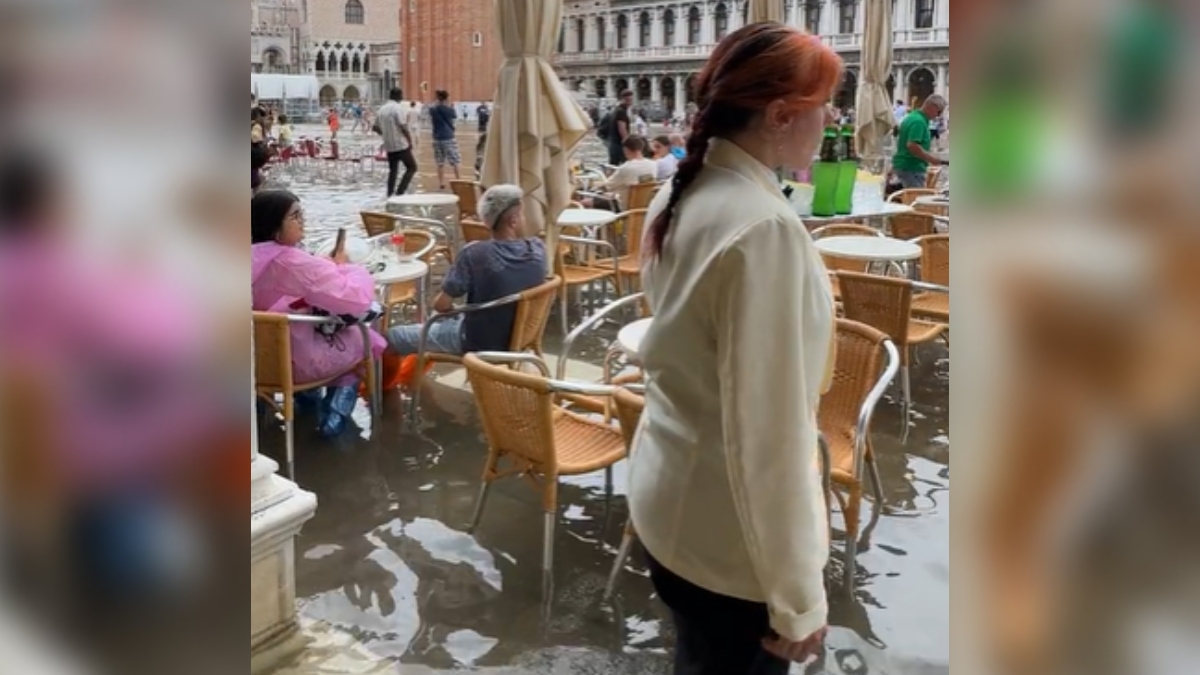 Footage Shows Business As Usual In Flooded Venice Courtyard – InspireMore