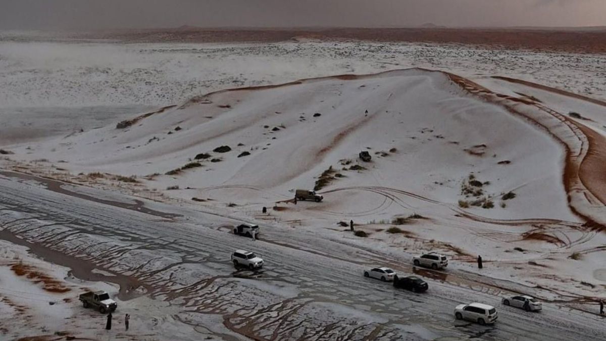 Saudi Arabian Desert Experiences Snowfall For The First Time – InspireMore
